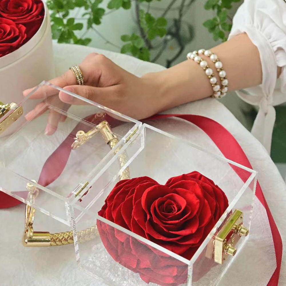 Love Lock Acrylic Box – Diamond Rose Box